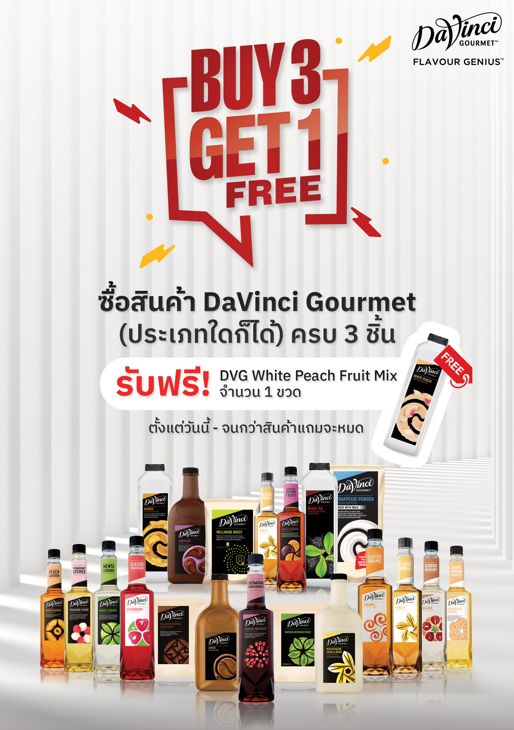 ซื้อสินค้า DaVinci Gourmet 3 ชิ้นฟรี 1 ชิ้น - DK BakeryMart